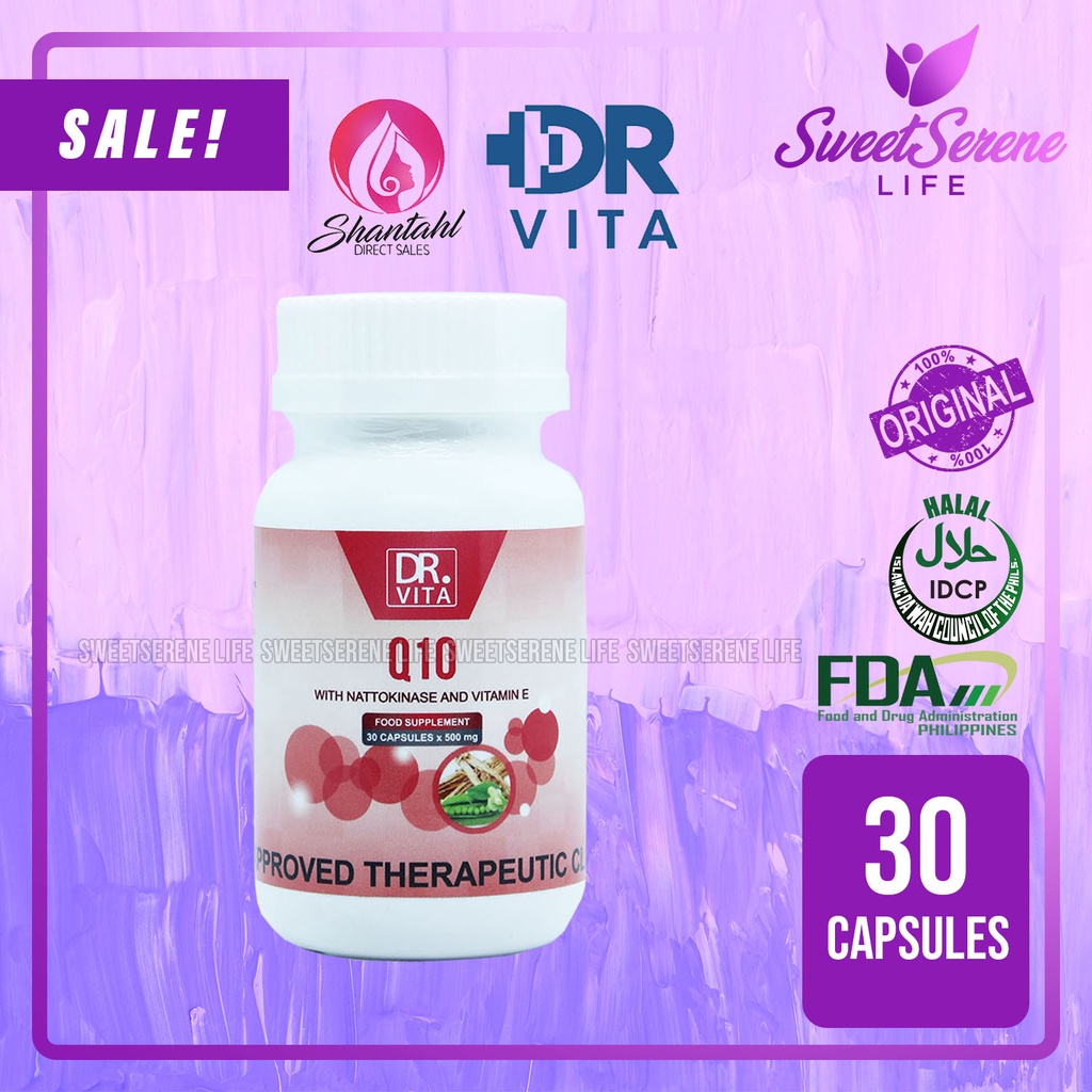 Dr. Vita Q10 with Nattokinase and Vitamin E 30 Capsules (500mg) | Shopee Philippines