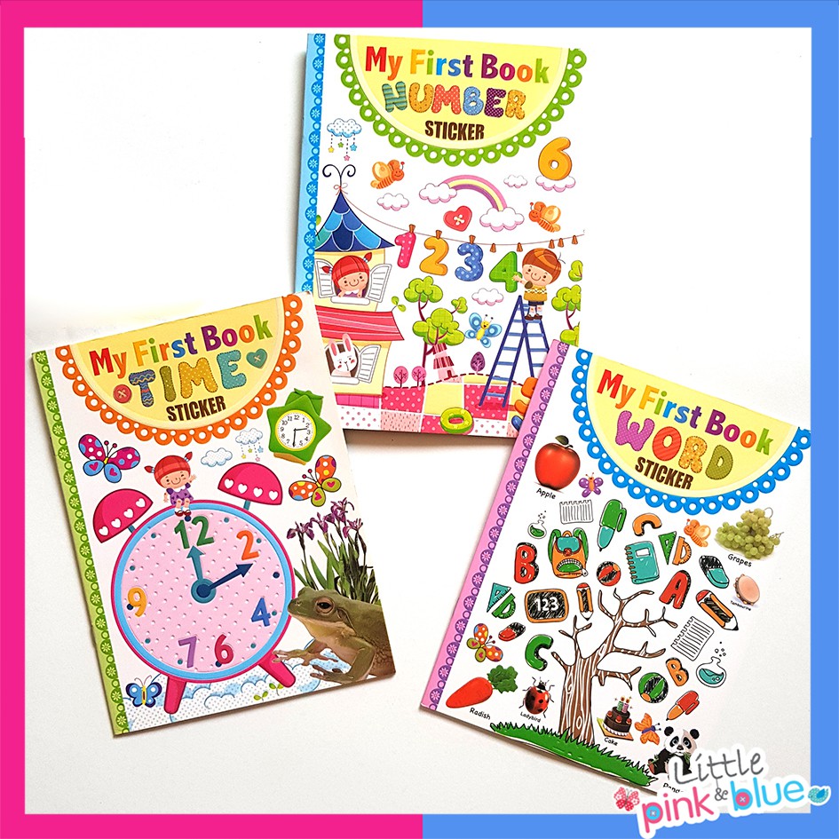 My First Book Kid Cartoon Coloring Book sticker Early Learning ...