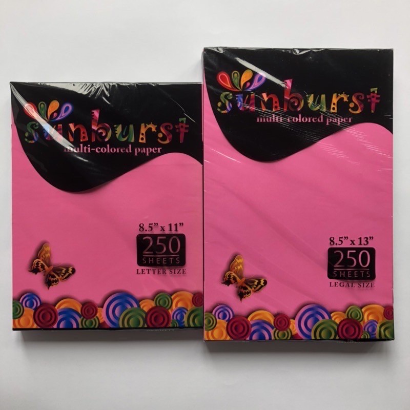 SUNBURST COLORED PAPER 250pcs | Shopee Philippines