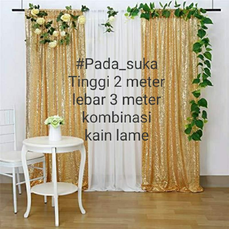BACKDROP BACKDROP BACKDROP COMBINATION OF LAME FABRIC T.2M X L.3.M ...