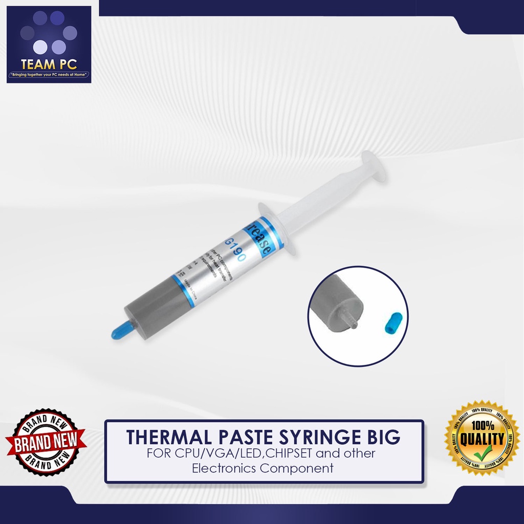 THERMAL PASTE SYRINGE BIG FOR CPU/VGA/LED,CHIPSET and other Electronics ...