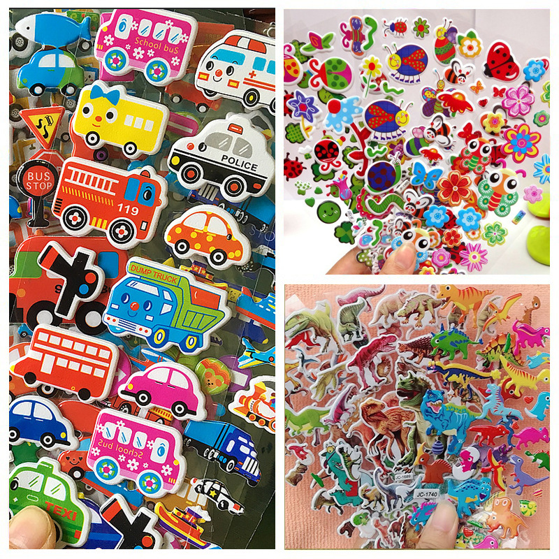 3D Cute Cartoon Self Adhesive Kid Bubble Foam Sticker | Shopee Philippines