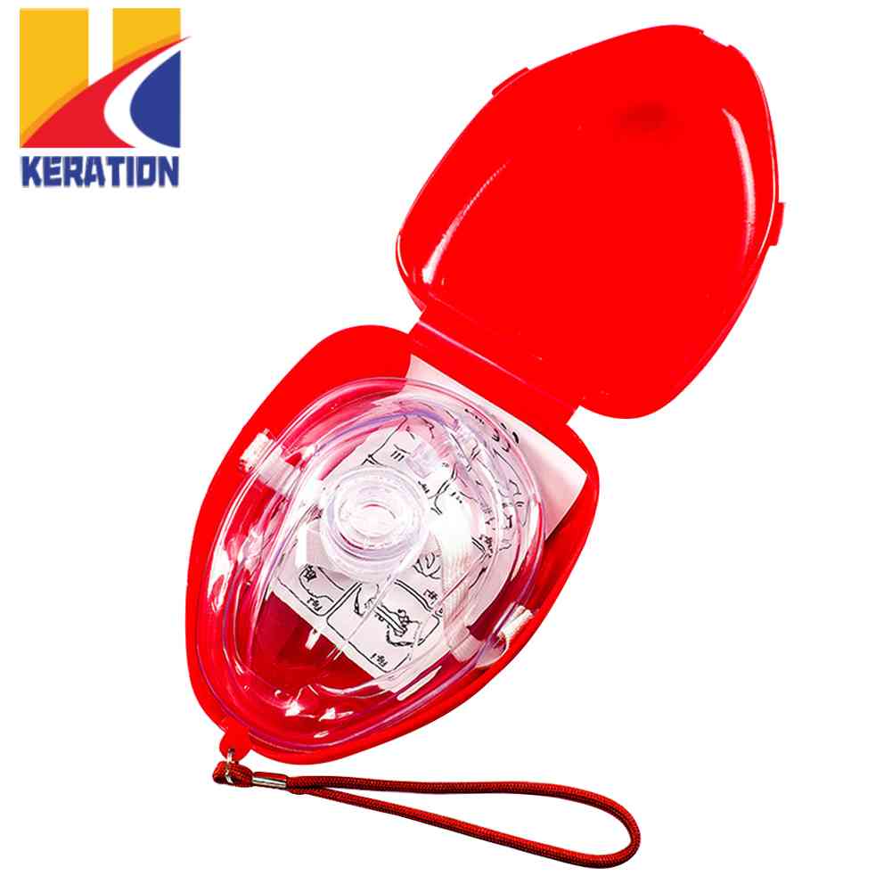 Professional CPR Breathing Mask with One-Way Valve Reusable Respiration Training Mask Protective ...