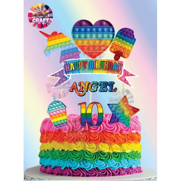 POP IT Fidget Toy Theme Cake Toppers | Shopee Philippines