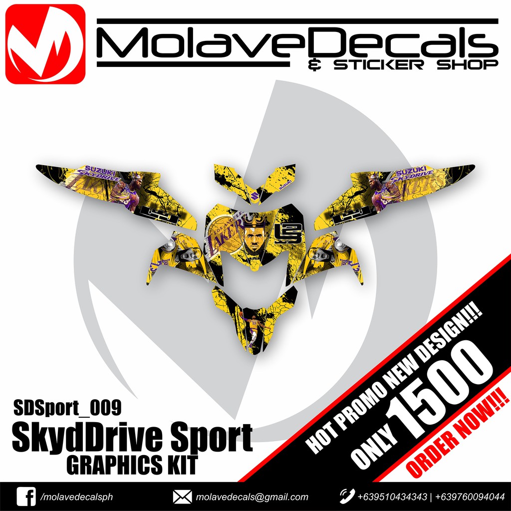 Suzuki Skydrive Sport 115 Graphics Kit - 009 | Shopee Philippines