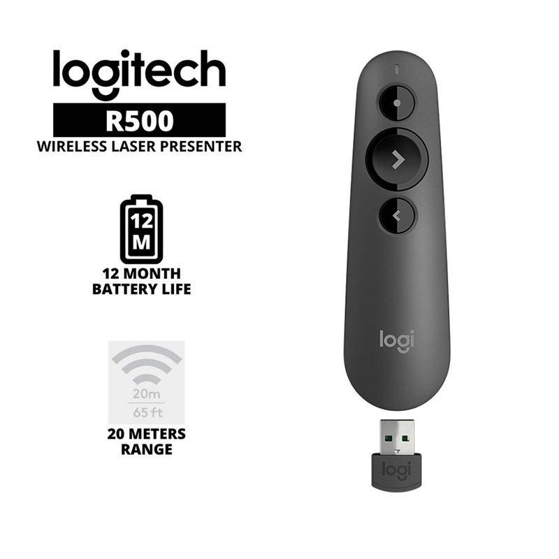 Logitech R500 Wireless Laser Presentation Remot Laser Pointer | Shopee ...