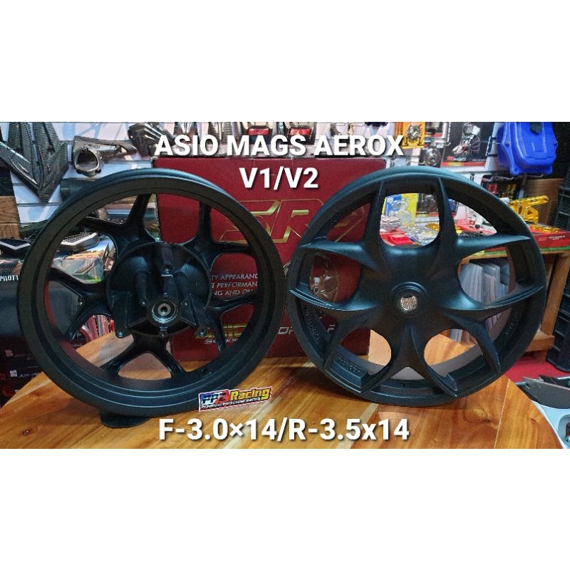 ASIO MAGS SR-X (FRONT 3.0X14/ REAR 3.5X14) - AEROX155 V1 & V2 | Shopee ...