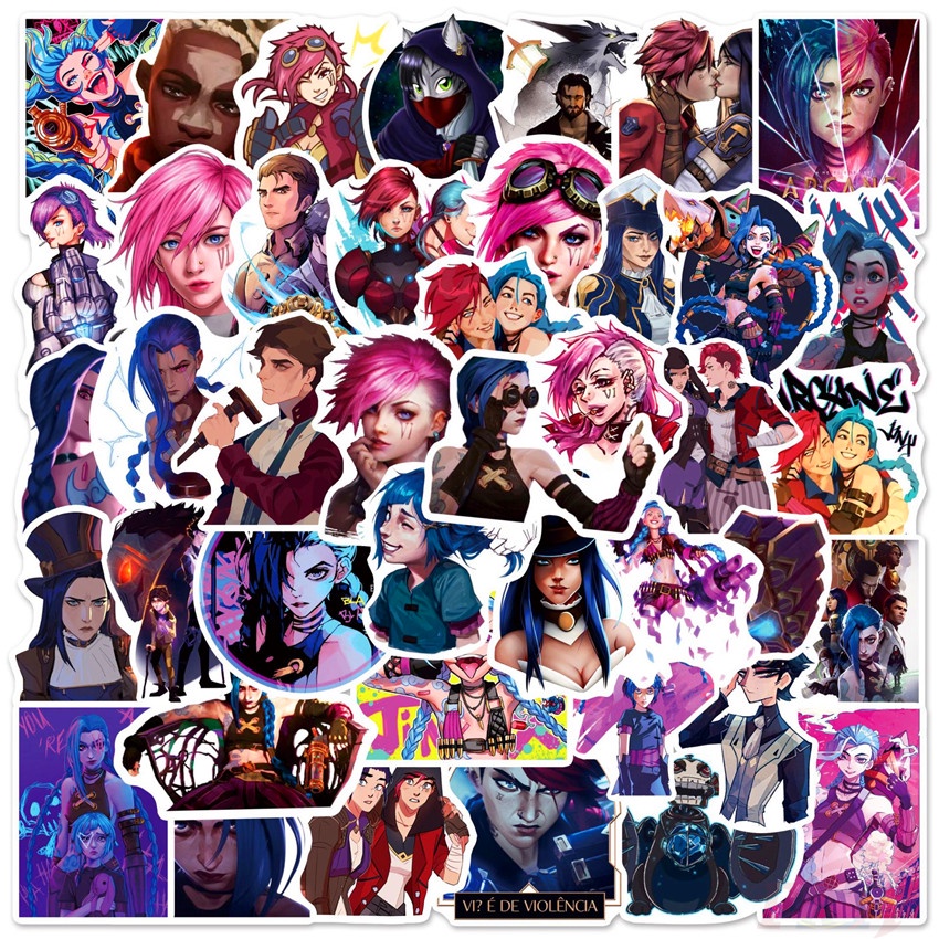 Arcane Series 02 League of Legends Stickers 50Pcs/Set LOL DIY Fashion ...