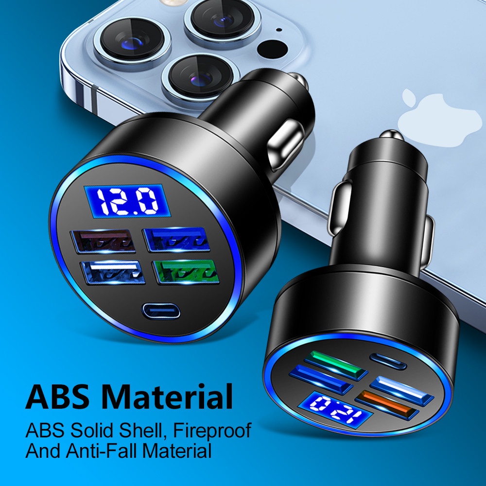 4 Ports Usb Car Charge PD Adoptor In Car Fast Charging For i-Phone Type ...