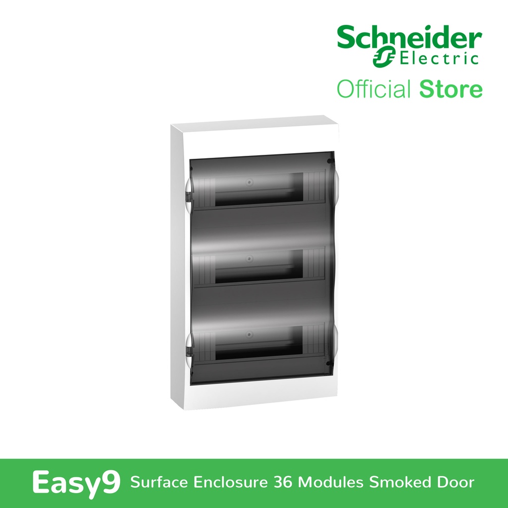 Schneider Easy9 Surface Enclosure 36M Smoked door with E/N Term.Blocks ...