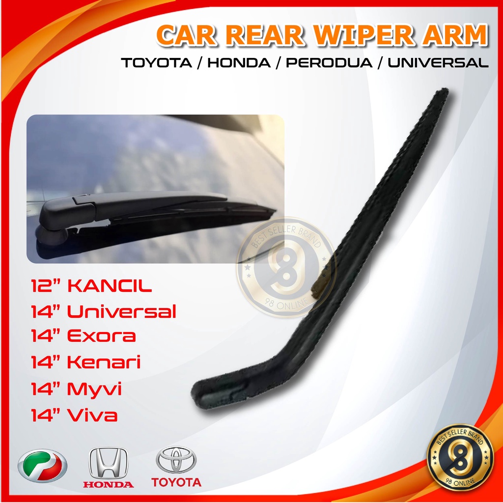 Car Rear Wiper Arm Wiper Belakang Kereta (12"/14" ) For Myvi Viva ...