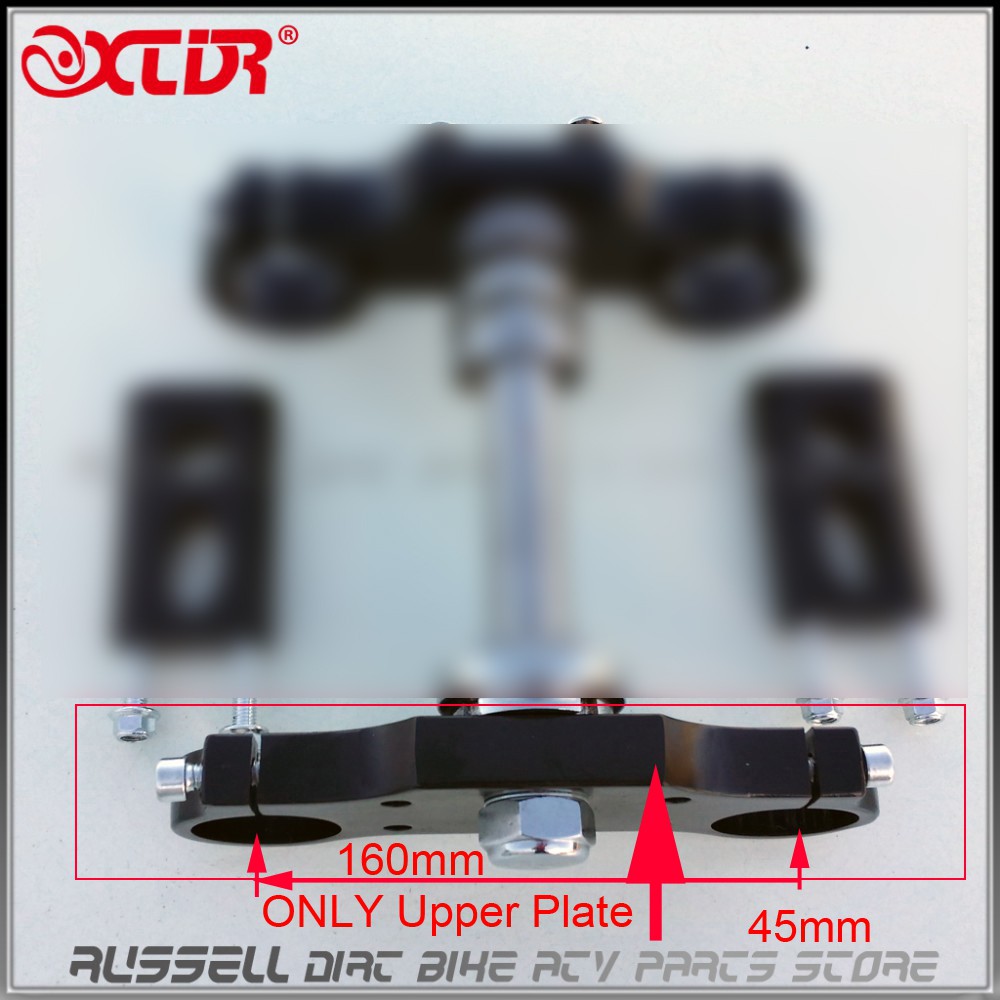 Universal black Handlebar triple Upper plate 45mm For Dirt Pit Bike ...