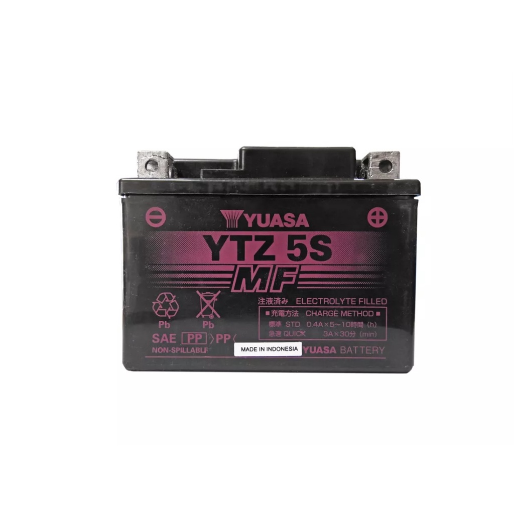 Yuasa YTZ5S High Performance Maintenance Free (Fully Sealed) Motorcycle Battery (Indonesia ...