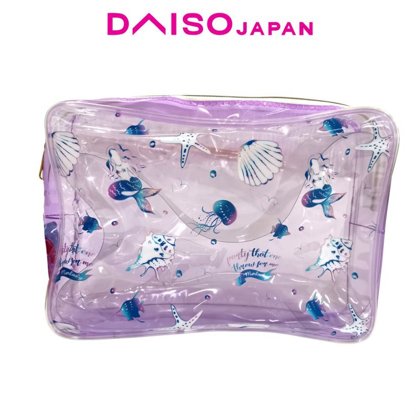 Daiso Purple Vinyl Mermaid Pouch | Shopee Philippines