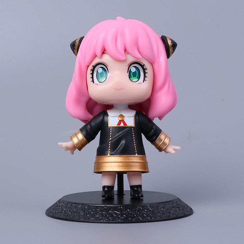 Spy X Family Loid Yor Forger Chibi Anua Anime Figure with Base Figurine ...