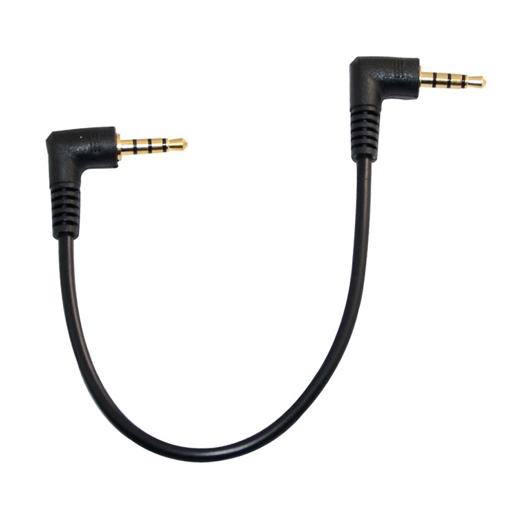 20cm 4 Pole 3.5mm Double Right Angle Male Jack Aux Stereo Audio Male ...