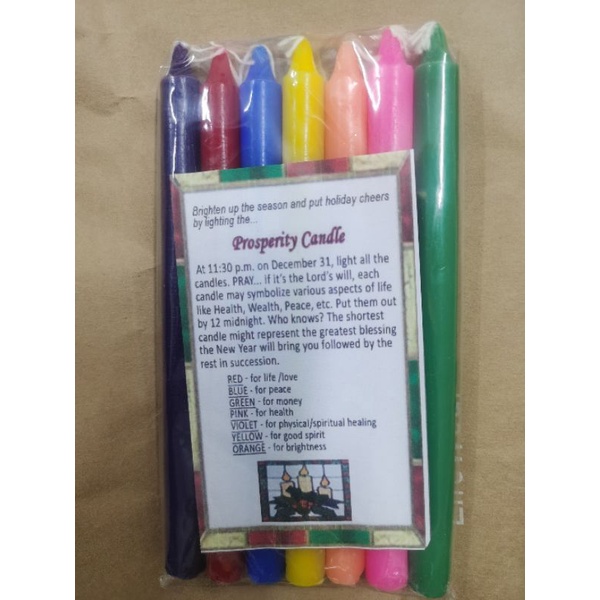 Prosperity Candle - 7 colors (5.5 inches Maliit) | Shopee Philippines