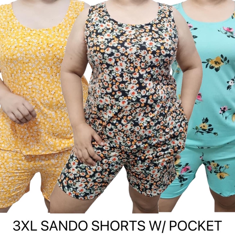 3XL Plus Size Sando Shorts w/ Side Pocket | Large-XXXL | Taytay Tiangge Direct Supplier | Shopee ...