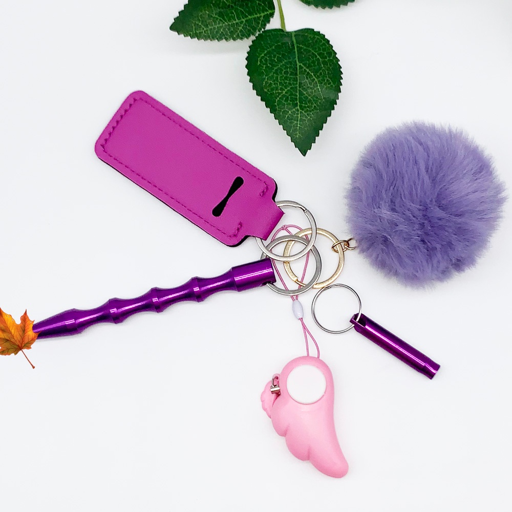 Women's Security Keychain Simple Set with Cute 90db Alarm in Wings ...