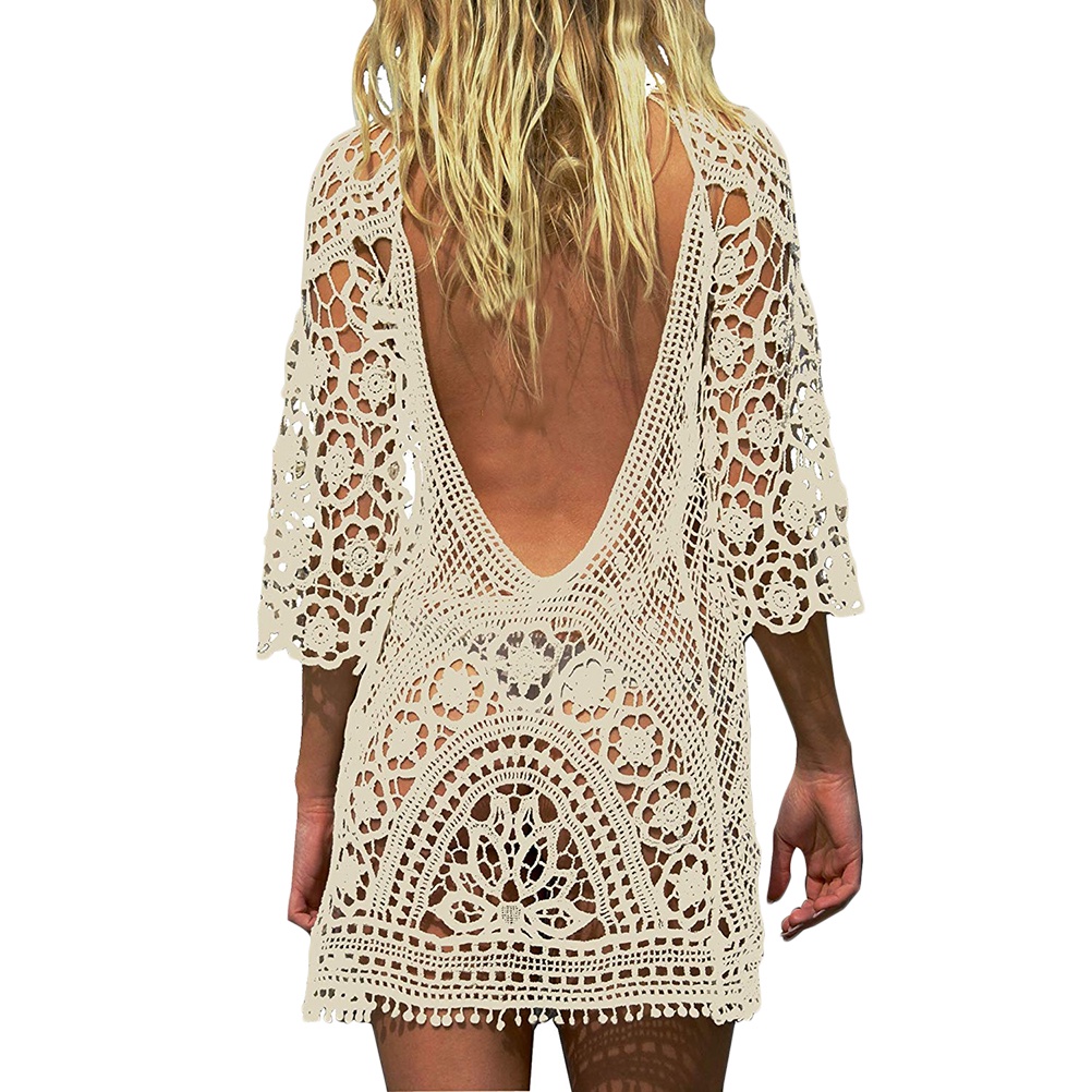 Sexy Women’s Bathing Suit Cover Up Crochet Lace Bikini Bathing Suit ...