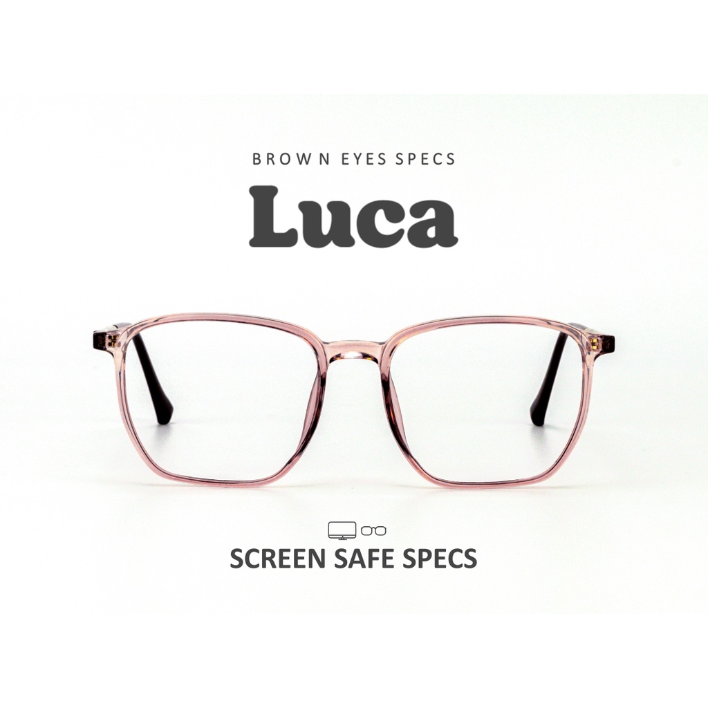 BROWN EYES SPECS | LUCA specs | Screen safe | Anti-radiation eyeglasses ...