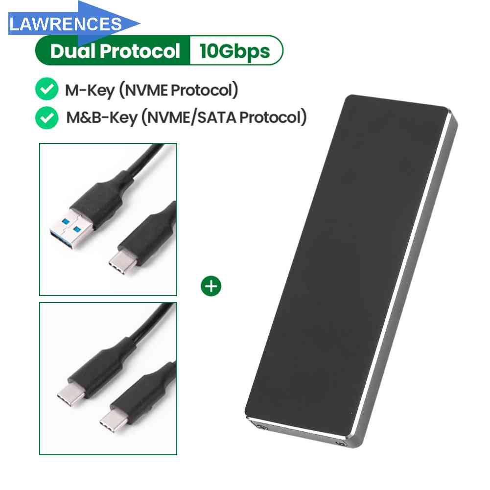 Dual Protocol M2 SSD Case Enclosure M.2 to USB 3.1 for NVME PCIE NGFF SATA | Shopee Philippines