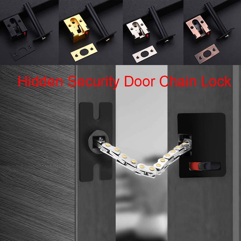 New Zinc Alloy Hidden Security Door Chain Lock Guard Heavy Duty Gate ...