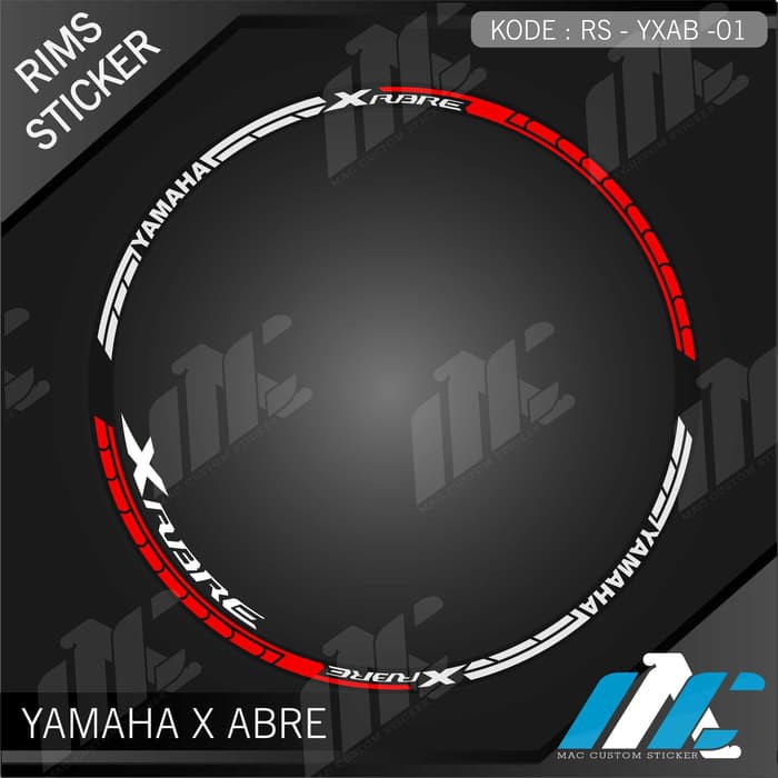 Yxab 01 - LIST RELG YAMAHA XABRE - STICKER LIS VELG XABRE | Shopee ...