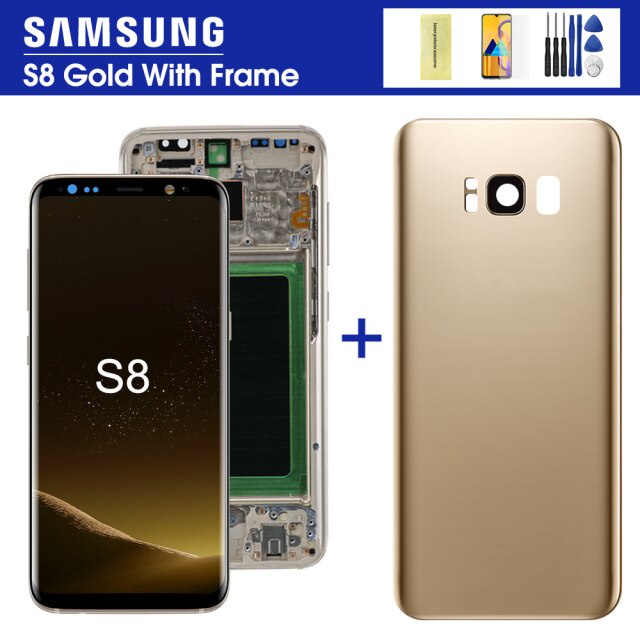 100% ORIGINAL S8 LCD with frame For Samsung Galaxy S8 plus G955fd G955F ...