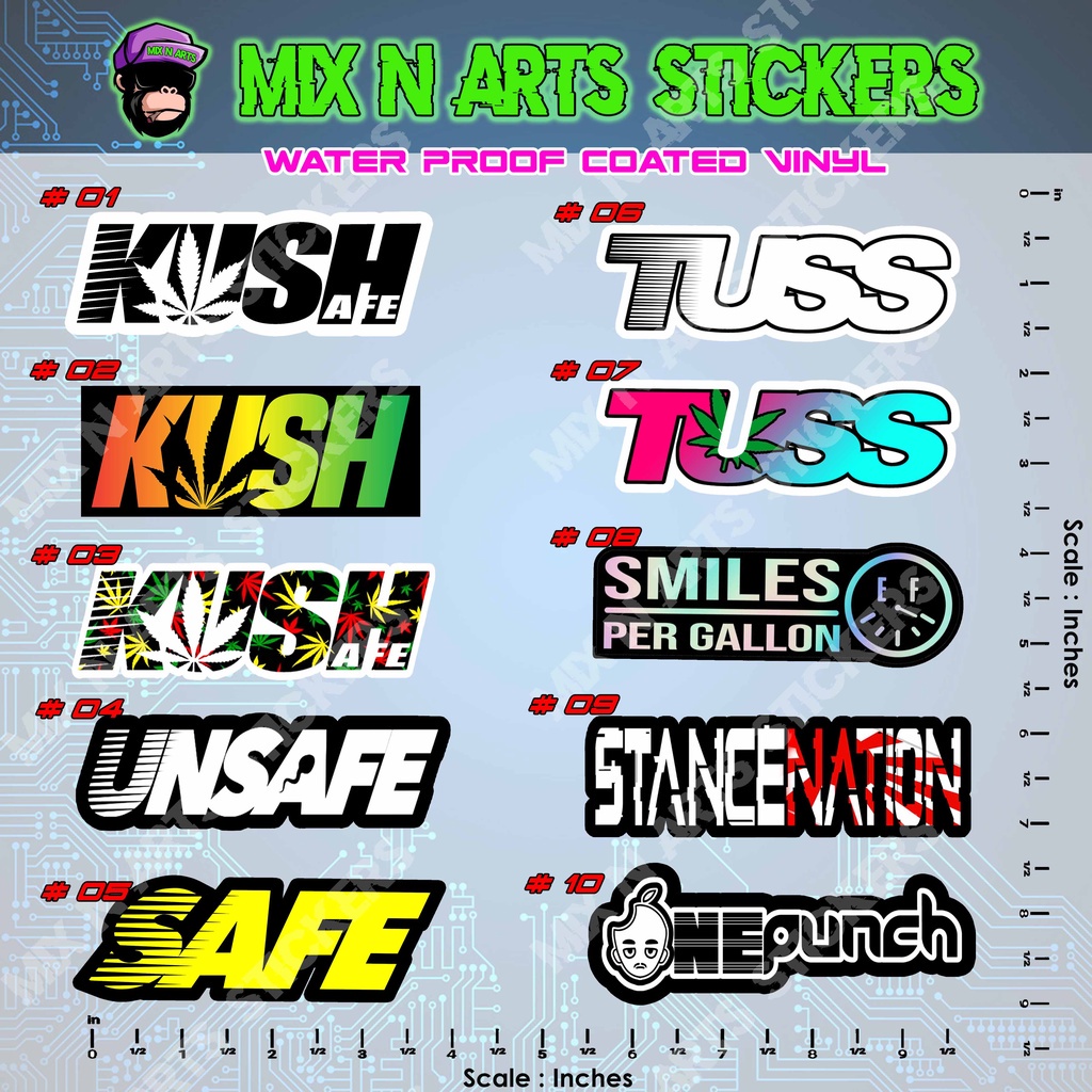 Ku$ Tu$ Safe Waterproof Vinyl Sticker for Motorcycle Tumbler Ect (Sold ...