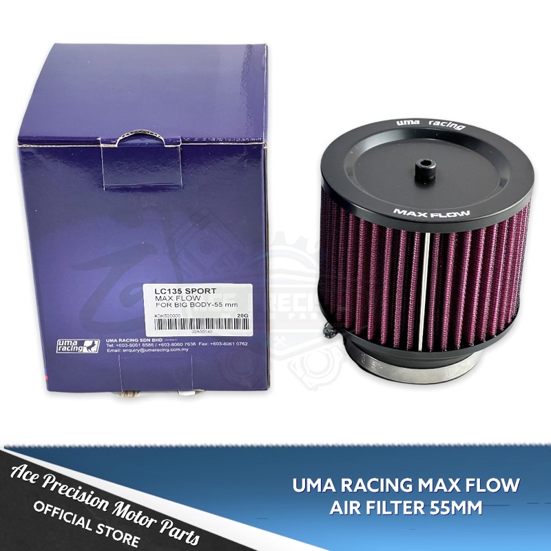UMA RACING MAX FLOW AIR FILTER 50MM AND 55MM | Shopee Philippines