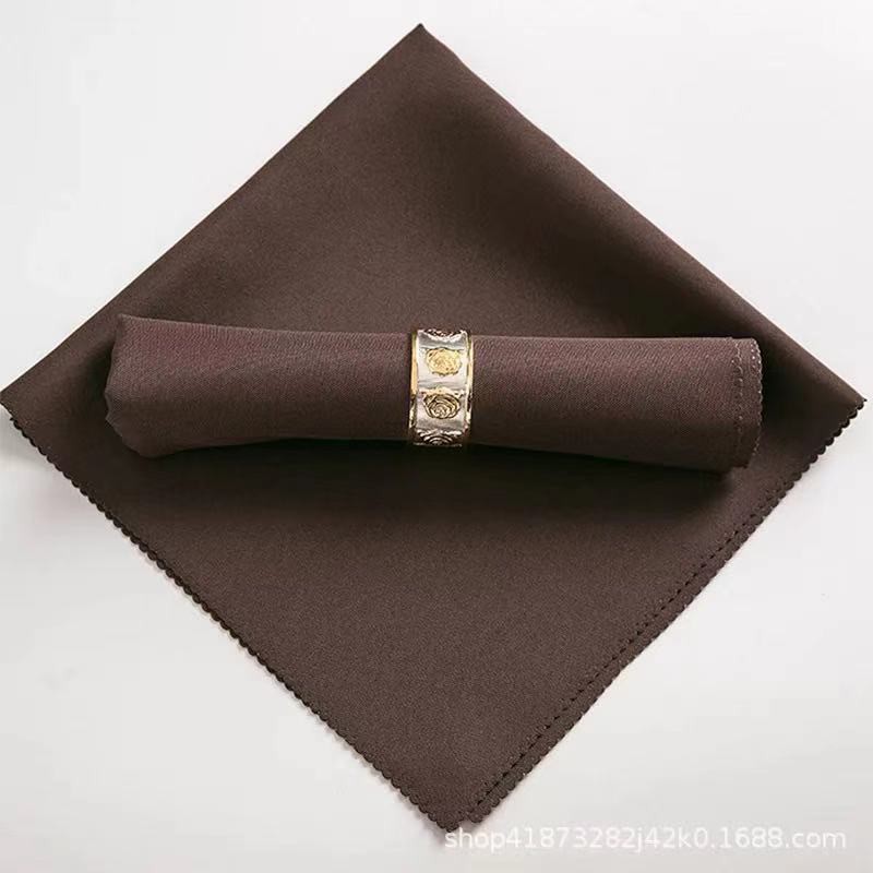 Lay Square Table Napkin Dinner Cloth Solid Color Wedding Birthday ...