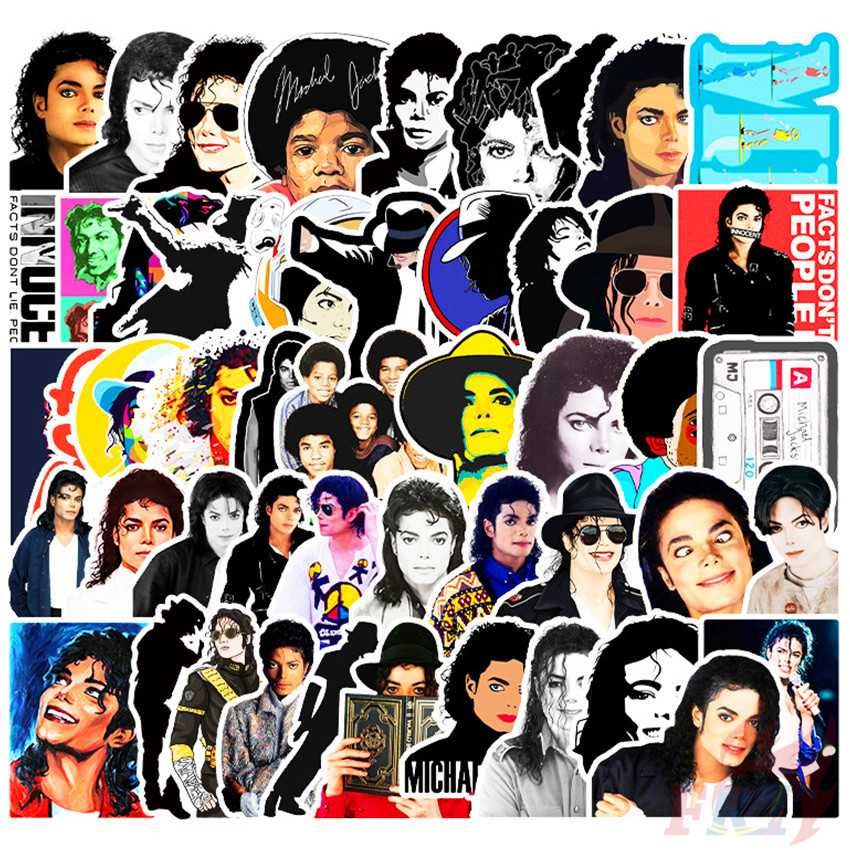 Michael Jackson Series 03 - Superstar MJ Stickers 50Pcs/Set Waterproof ...