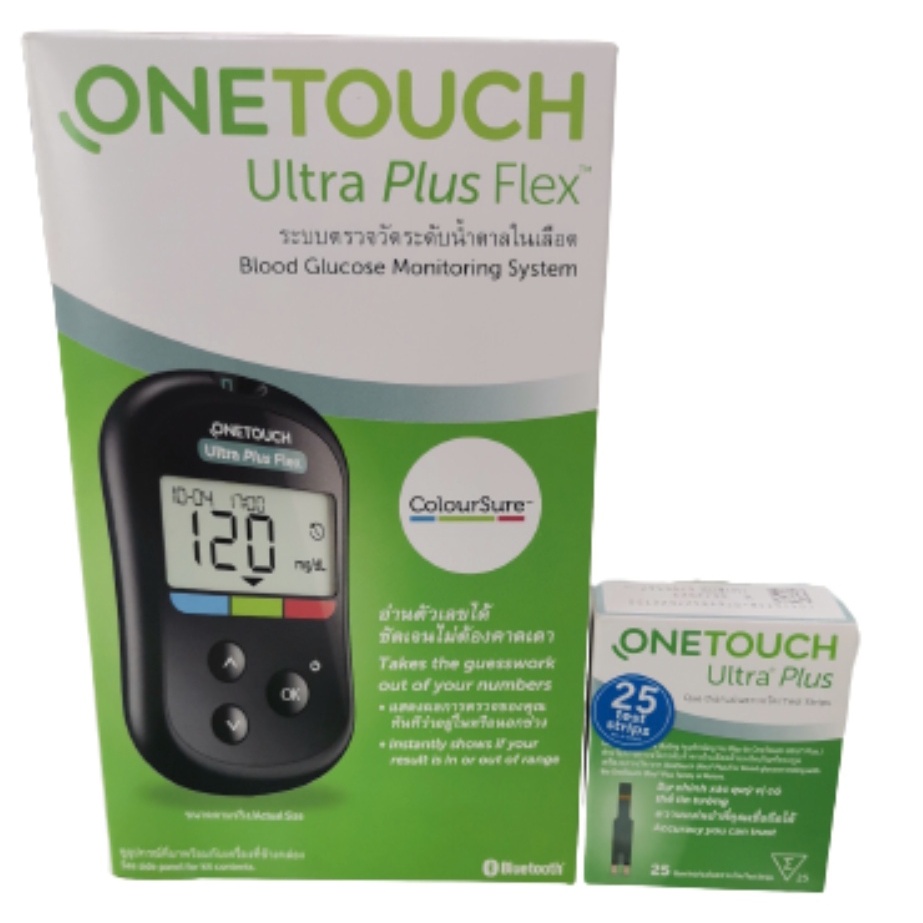 One Touch Ultra Plus Flex Blood Glucose Monitoring System with 25 ...