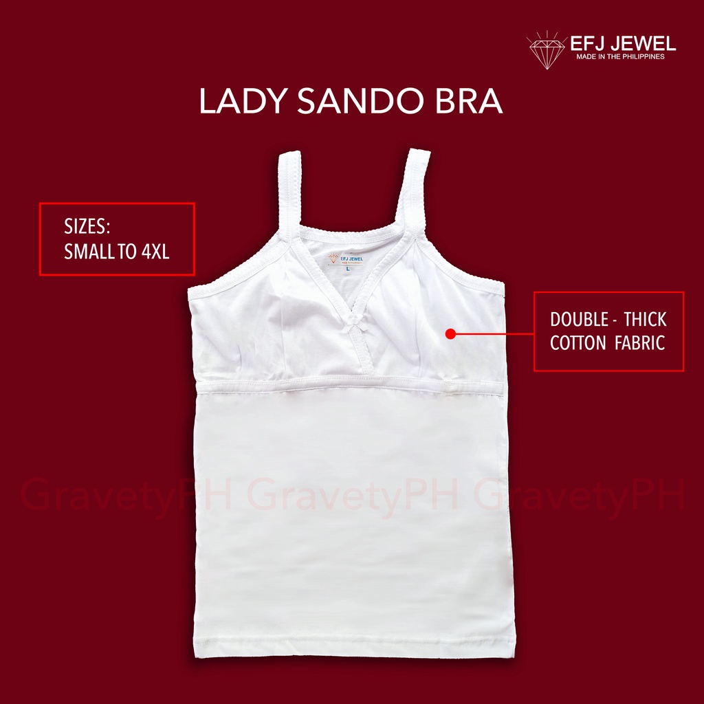 Lady Sando Bra for Girls - EFJ JEWEL Brand ( SMALL to 4XL ) | Shopee ...