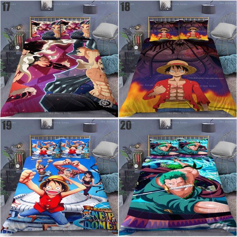 Jason ONE PIECE Luffy Zoro 3in1 Bedding Set Bed Sheet Quilt Cover ...