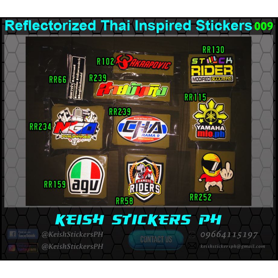 Thai Inspired Reflectorized Stickers-009 | Shopee Philippines