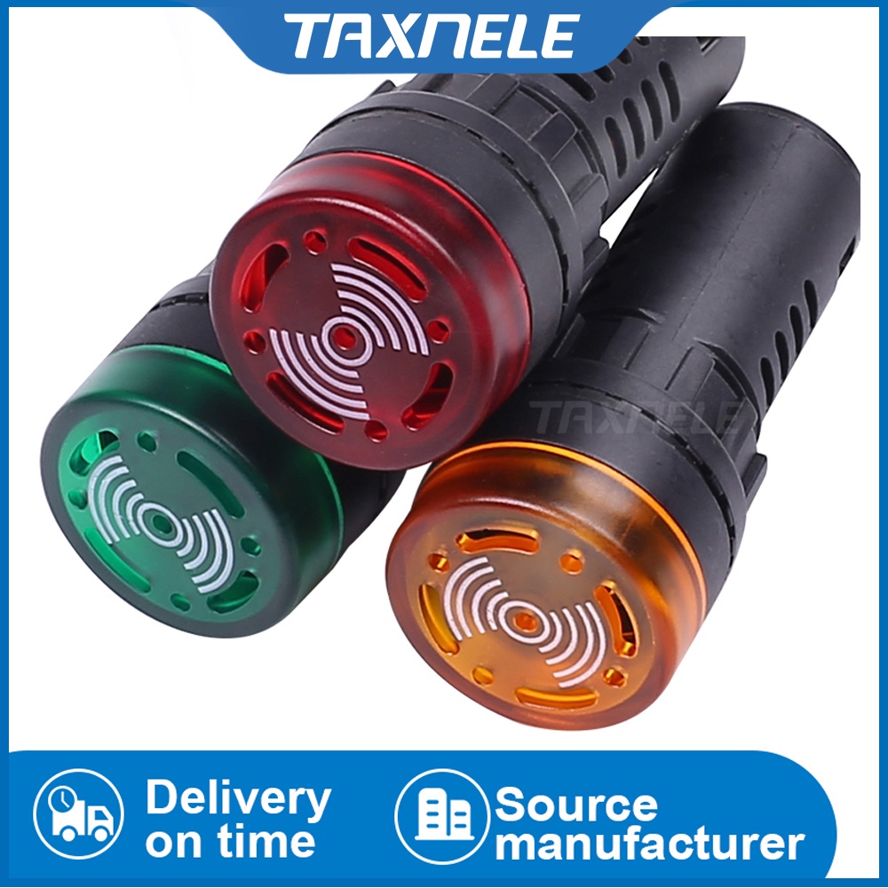 AD16-22SM 12V 24V 110V 220V 380V 22mm Flash Signal Light Red LED Active ...