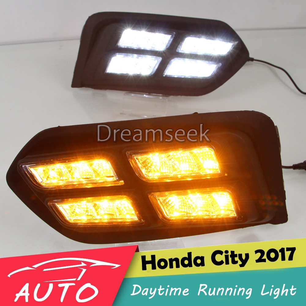 LED DRL DAY LIGHT FOR HONDA CITY 2017 2018 2019 DAYTIME RUNNING LIGHT ...