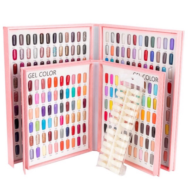 Gel Polish Color Card Book 120 tips Display Palette with 120Empty Tips ...