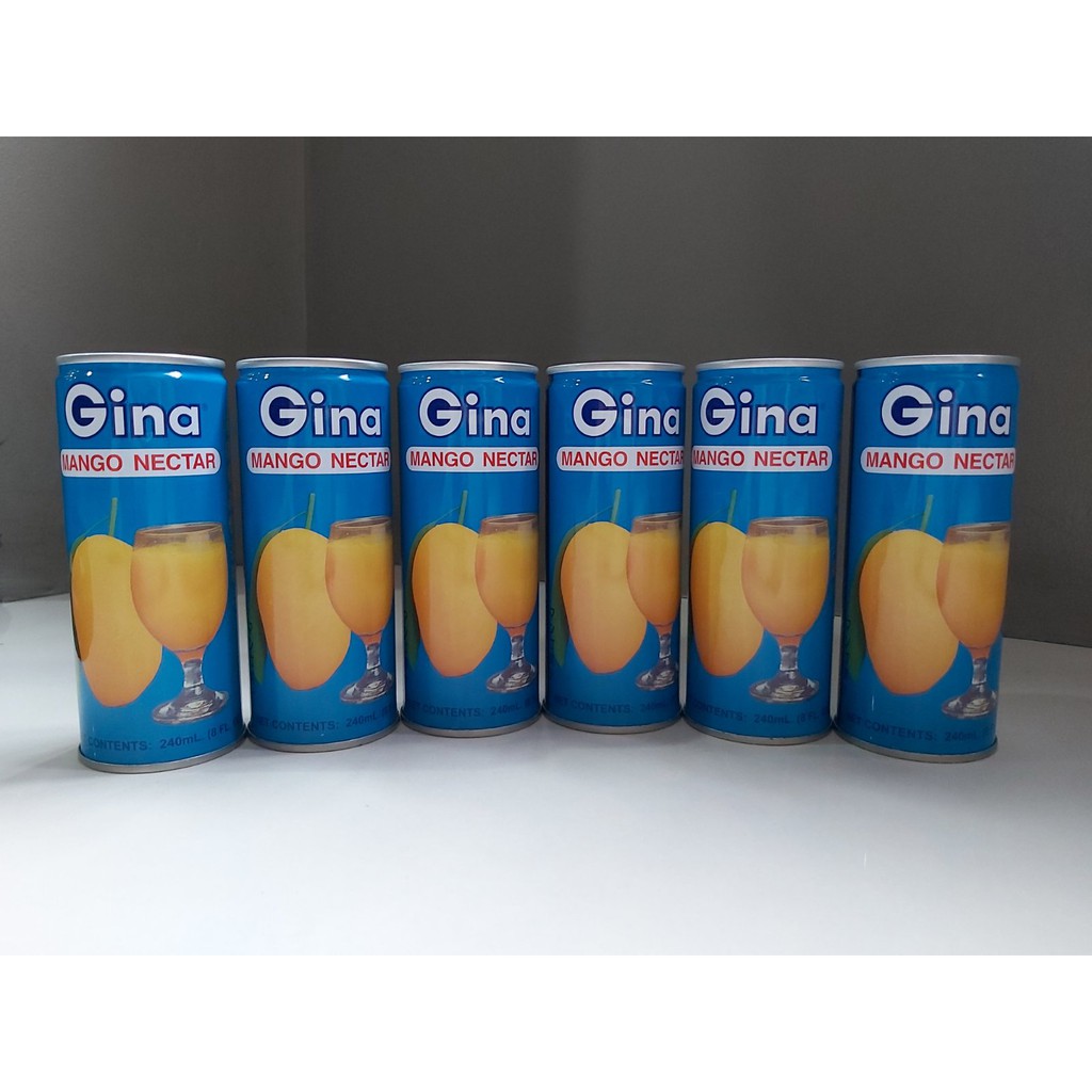 Gina Mango 240 mL Mango Juice (6 Cans) | Shopee Philippines