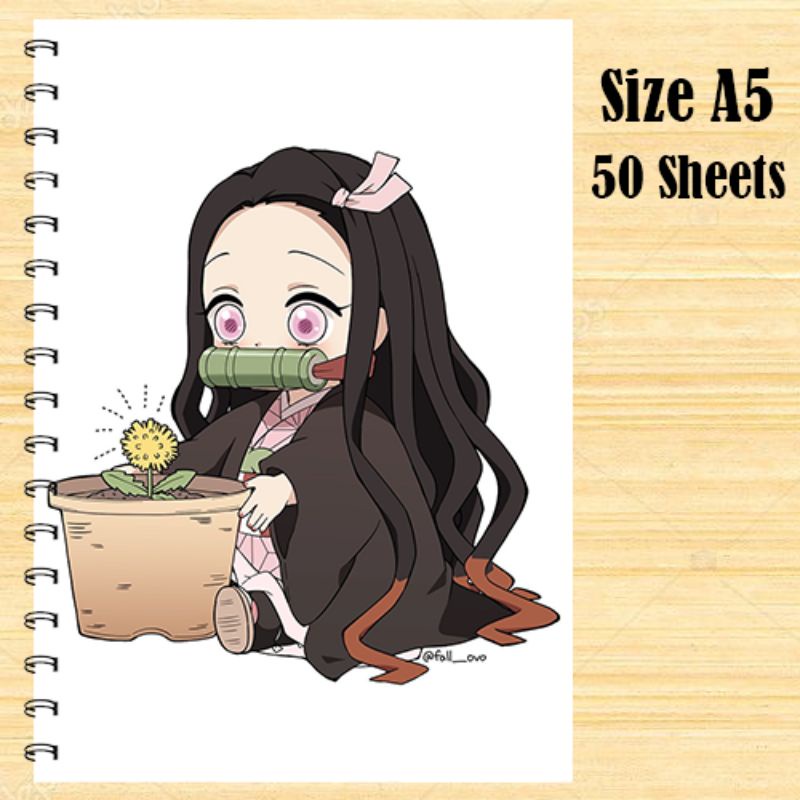 A5 Size Kimetsu No Yaiba Anime Notebook Demon Slayer Notebook ...