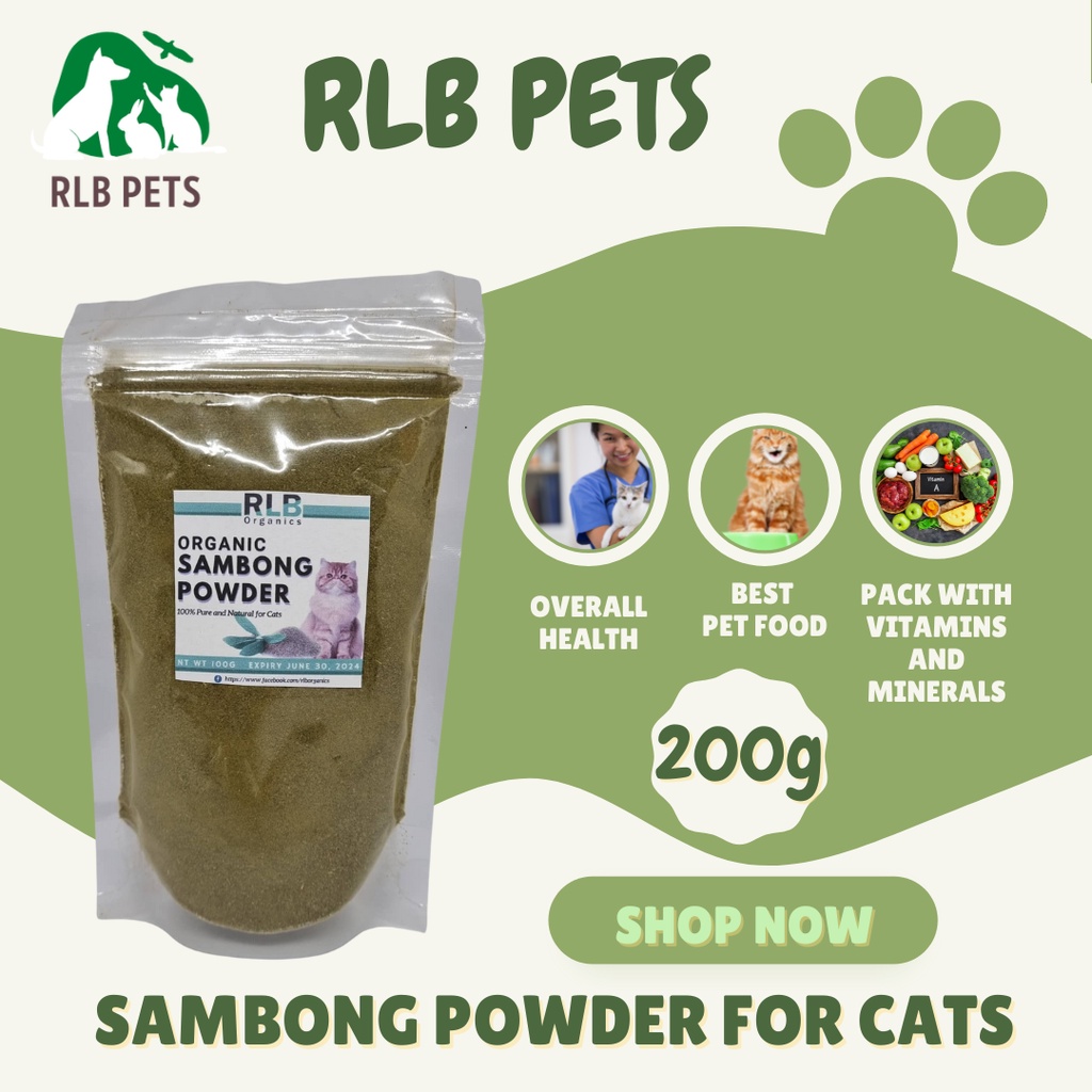 200 grams Pure Natural Sambong Powder for Cats - Food Toppers | Shopee ...