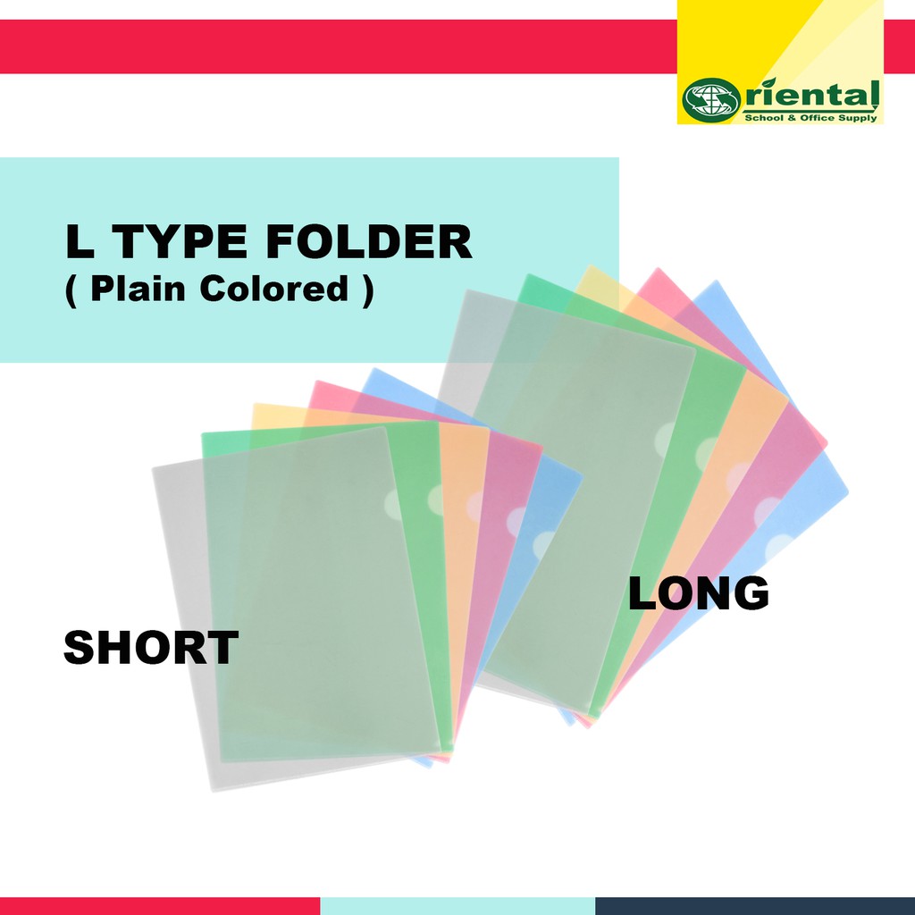 Transparent Plastic L-Type Folder - in Different Colors and Sizes ...