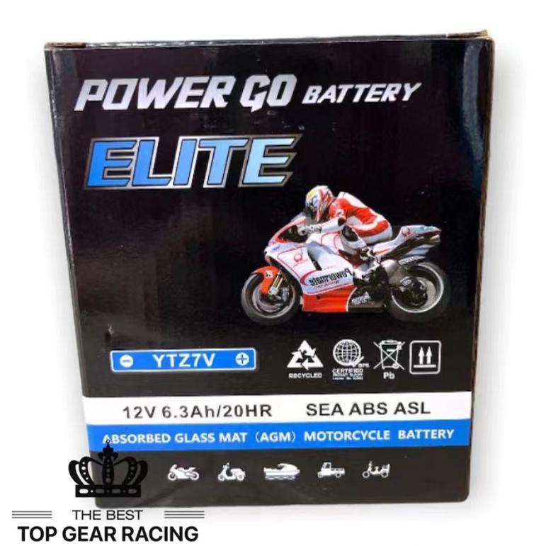 POWER GO BATTERY ELITE for motorcycle ytx4L/2.5L/3L/4L/5L/6.5L/7L/7V/7B ...