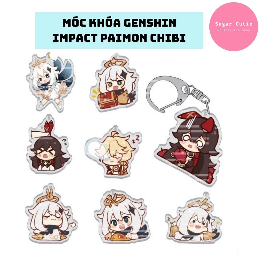Cute chibi Paimon Aether Genshin Impact Game keychain | Shopee Philippines