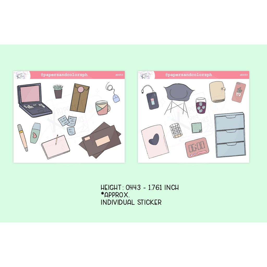 random office stuff planner and journal stickers | Shopee Philippines