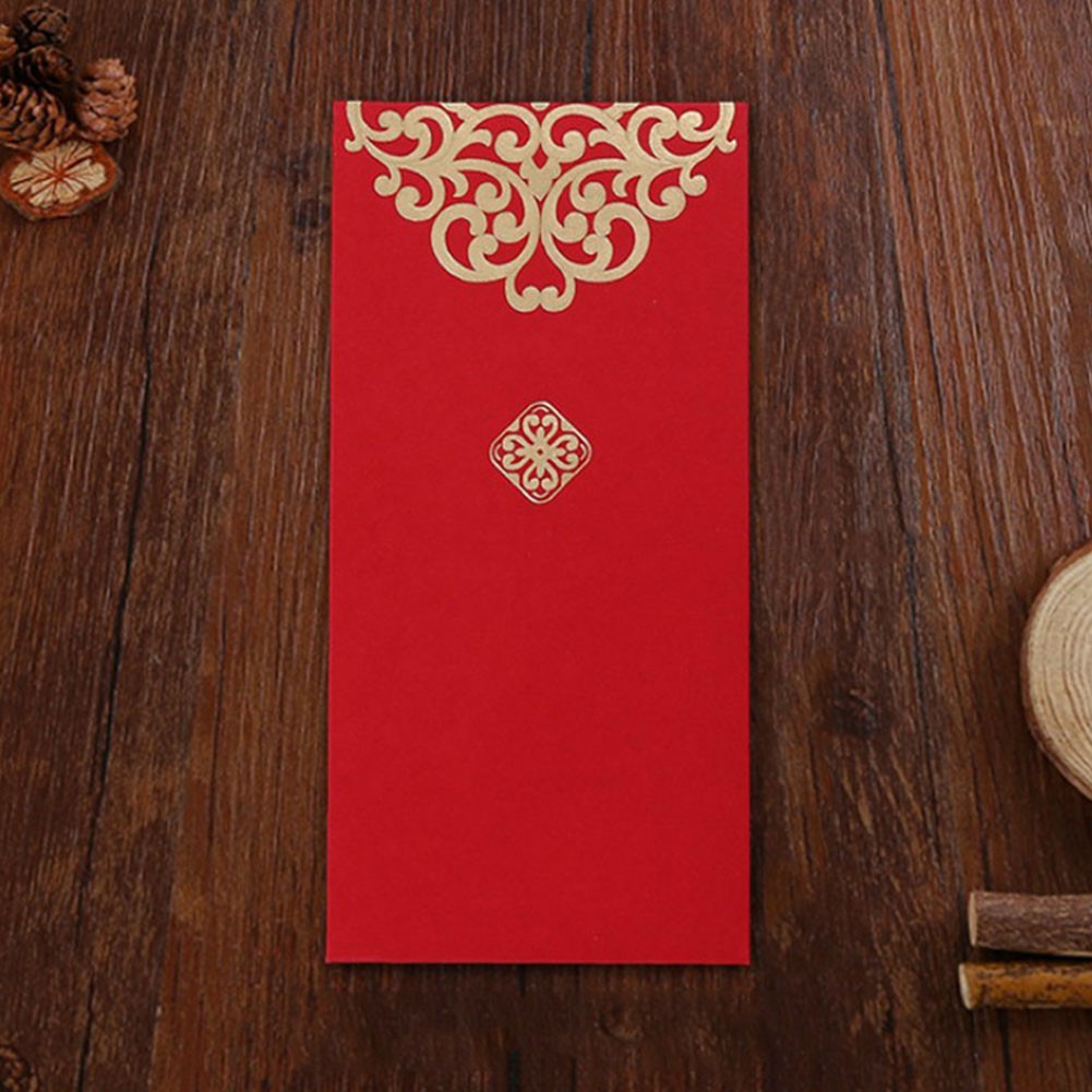 10 PCs Chinese New Year Red Envelopes Innovative Wedding Gold Stamping ...