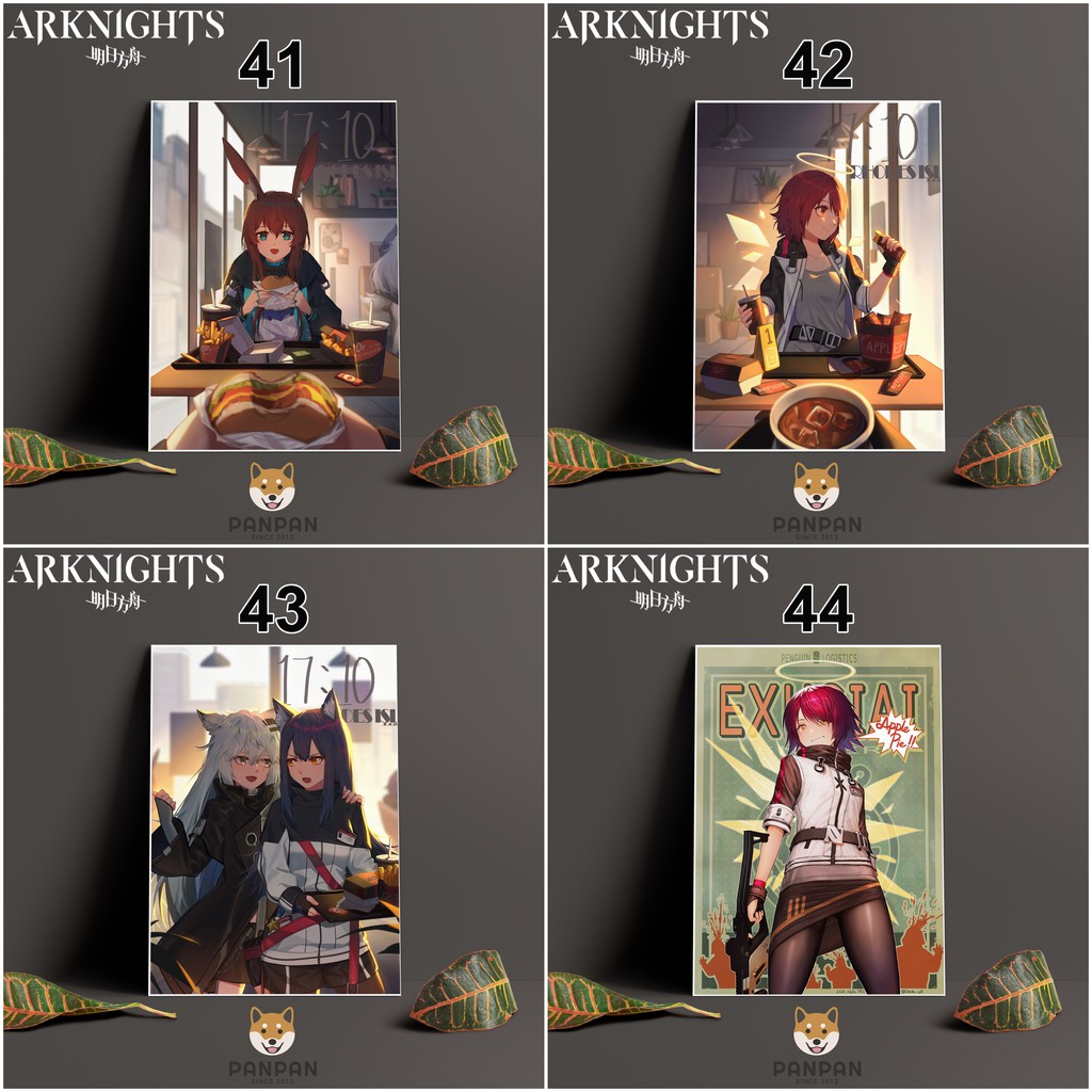 Premium Postcard - Arknights Poster (3) Amiya, Ch'en, Exusiai, Texas ...