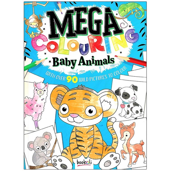 Mega Coloring BABY ANIMALS with over 90 Wild Pictures to Color | Shopee ...